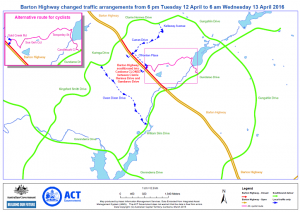 Barton Highway temporary southbound closure | My Gungahlin